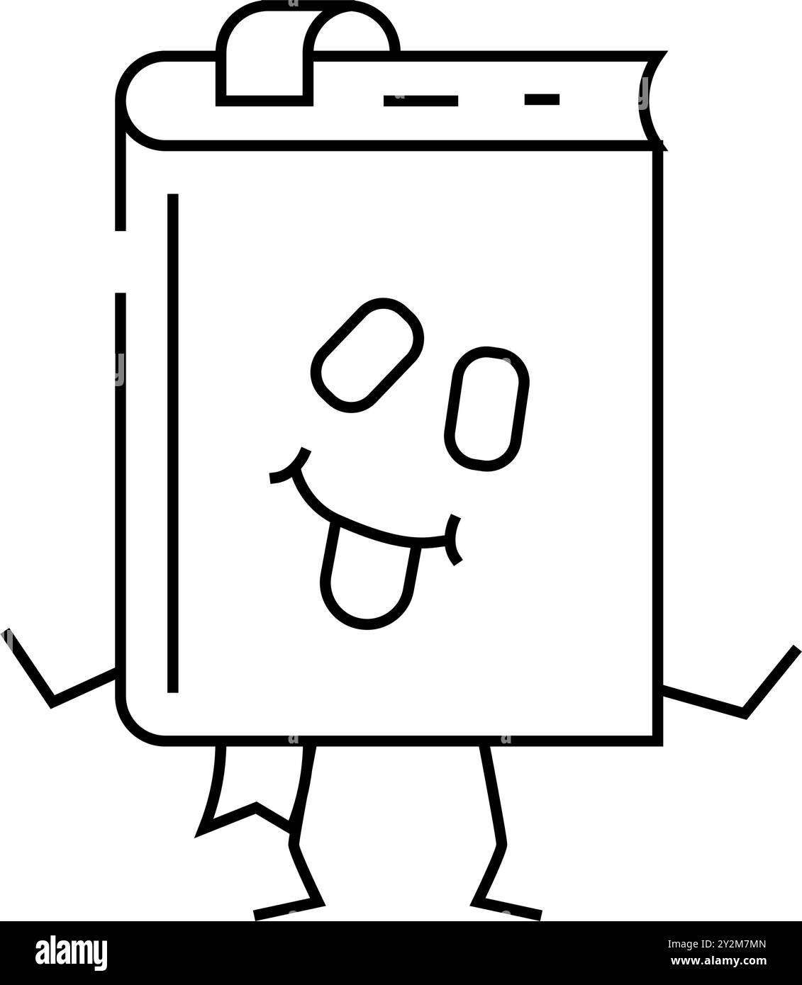 smart book character line icon vector illustration Stock Vector Image ...