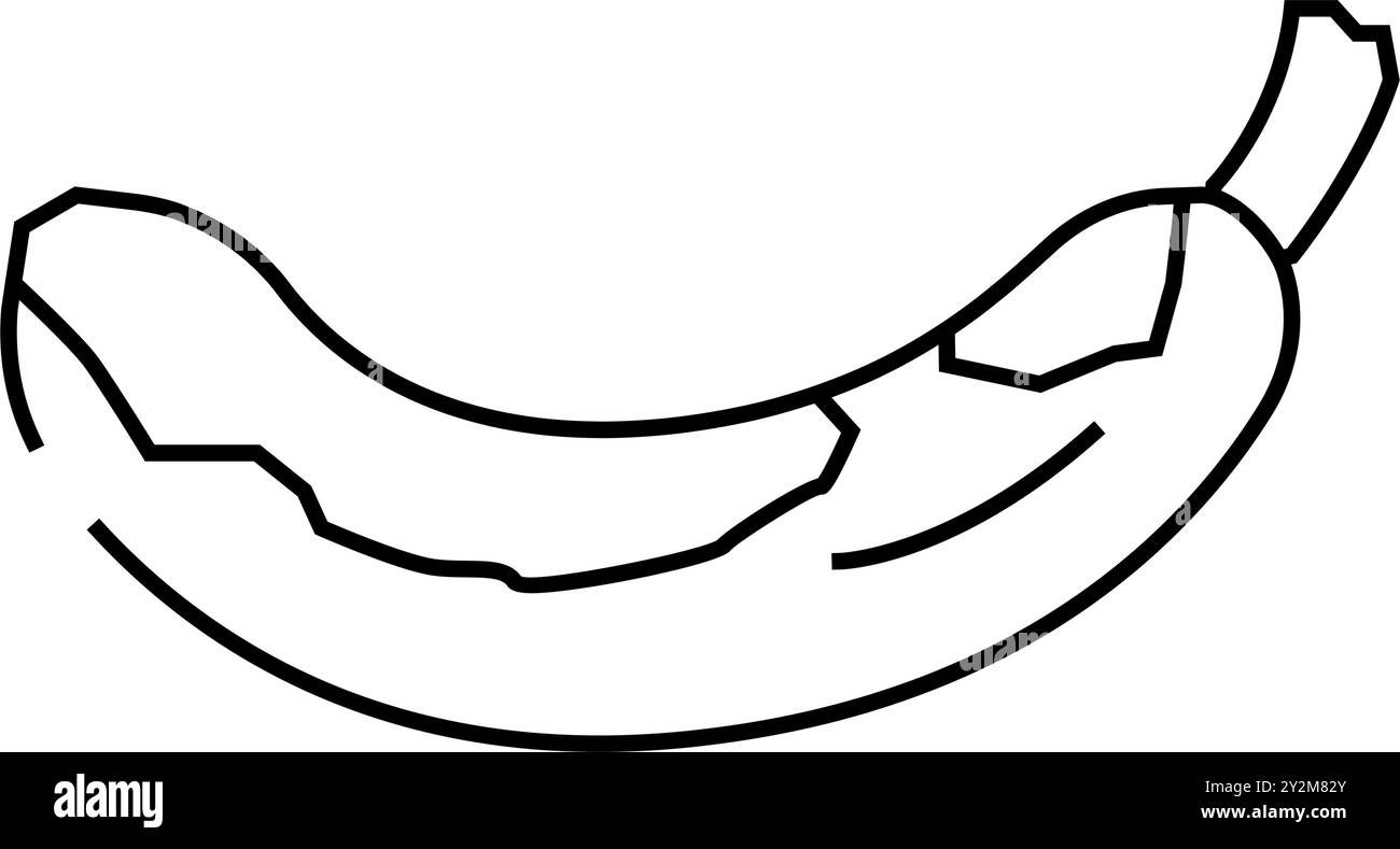 banana rotten food line icon vector illustration Stock Vector Image ...