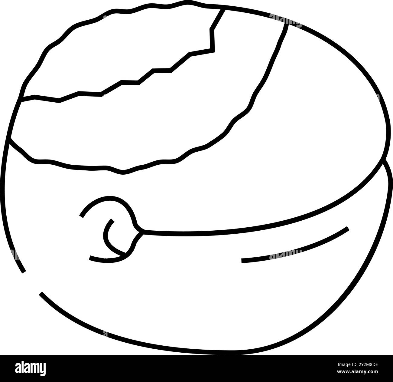 peach rotten food line icon vector illustration Stock Vector Image ...