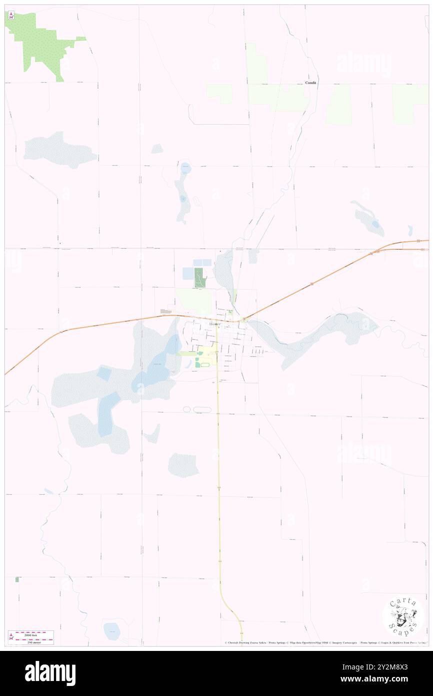 Homer michigan map Cut Out Stock Images & Pictures - Alamy