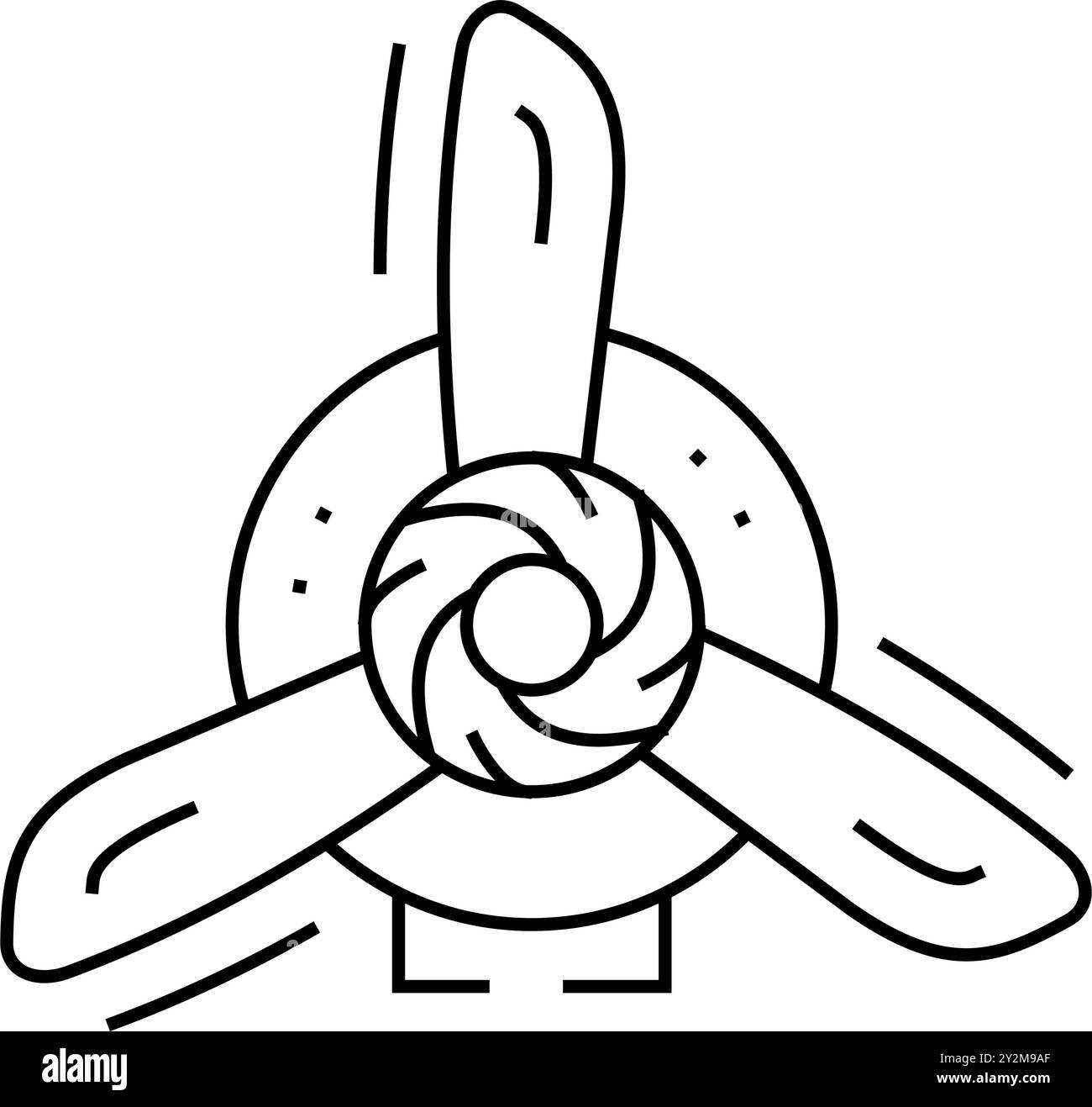 propeller maintenance aircraft line icon vector illustration Stock ...