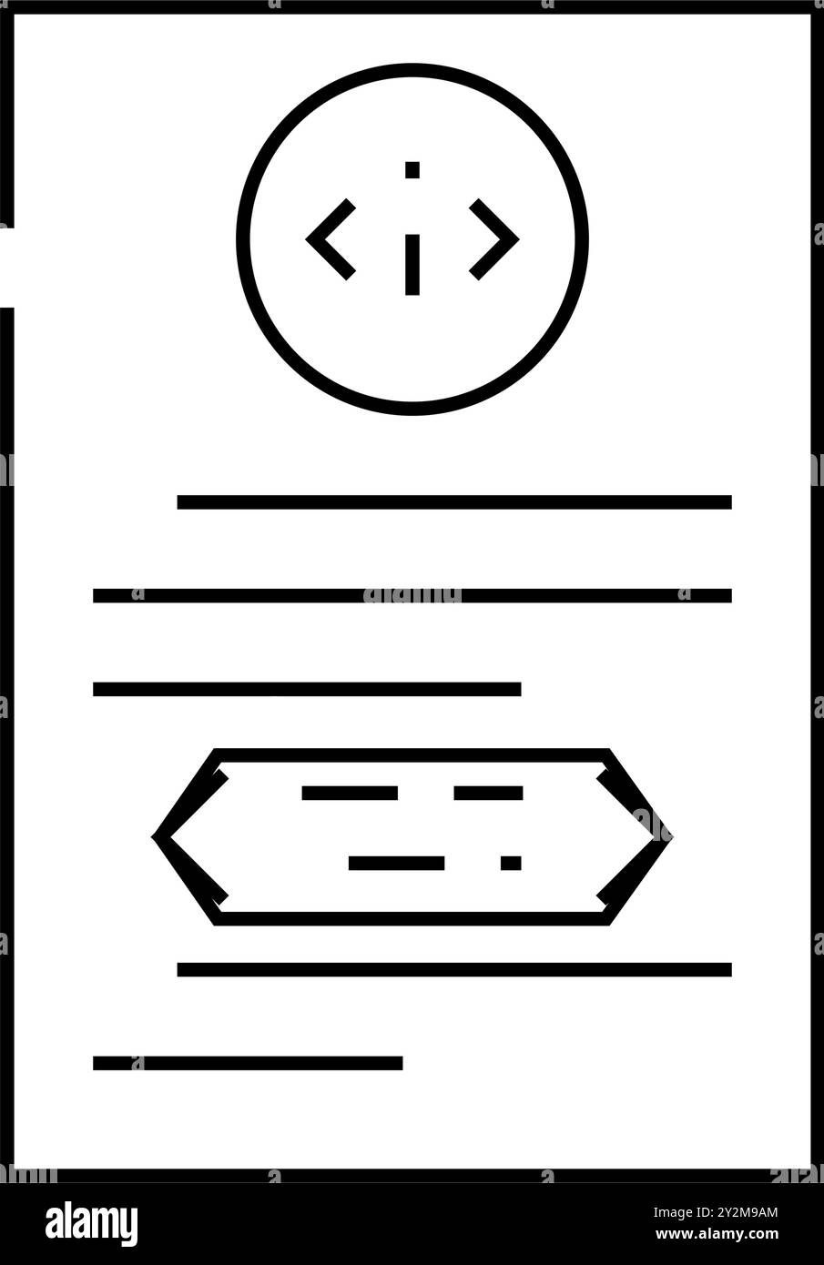 software documentation line icon vector illustration Stock Vector Image ...
