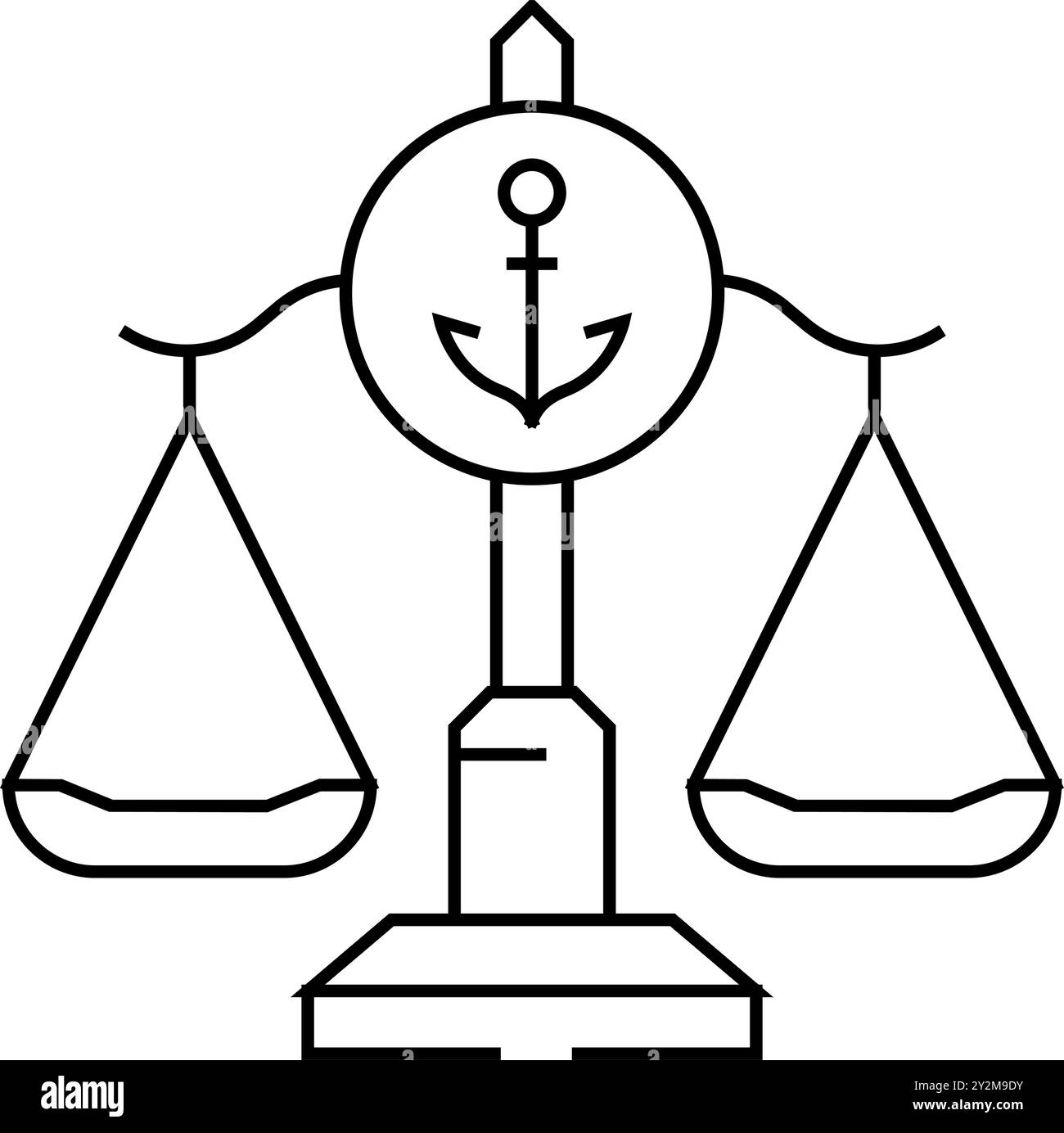 maritime law regulations line icon vector illustration Stock Vector ...