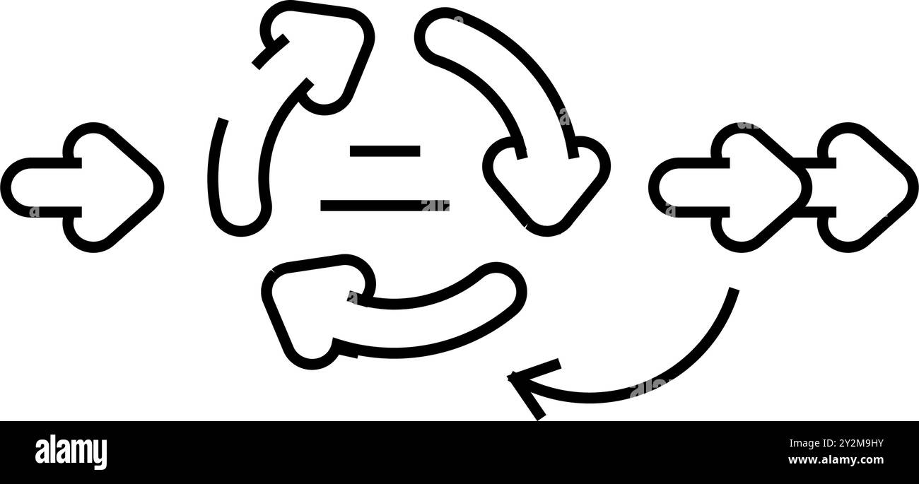 rapid application development software line icon vector illustration ...