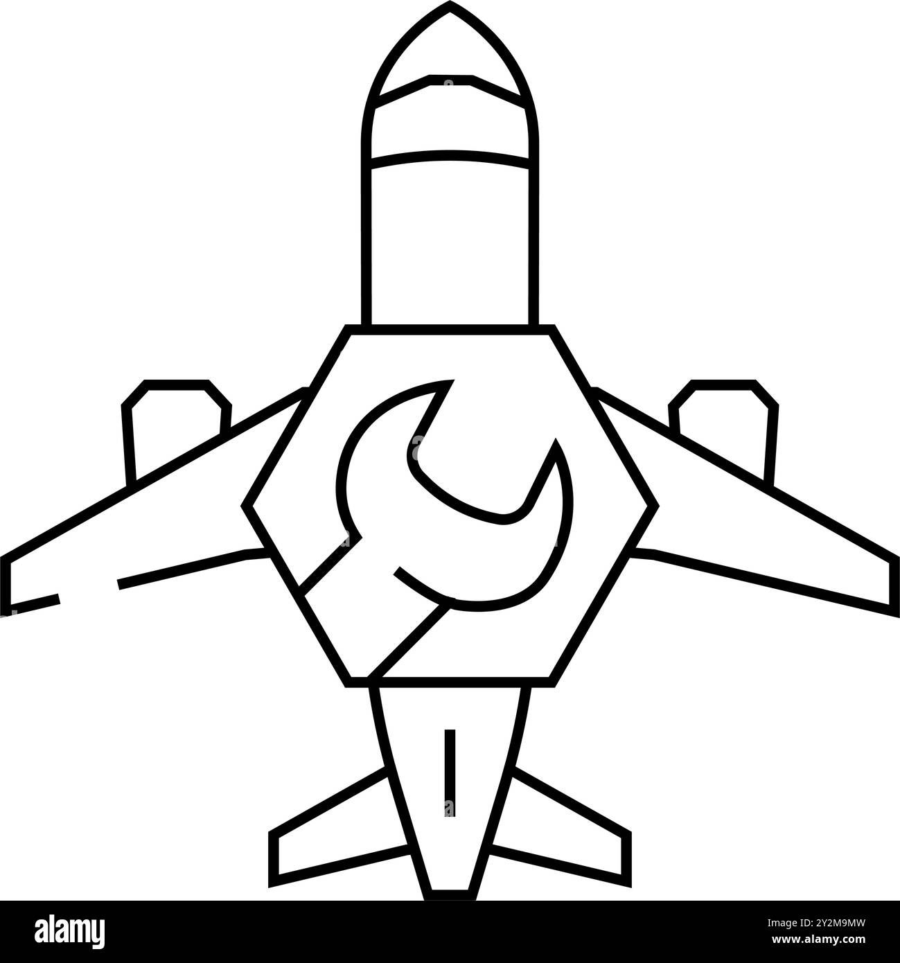 aircraft repair line icon vector illustration Stock Vector Image & Art ...