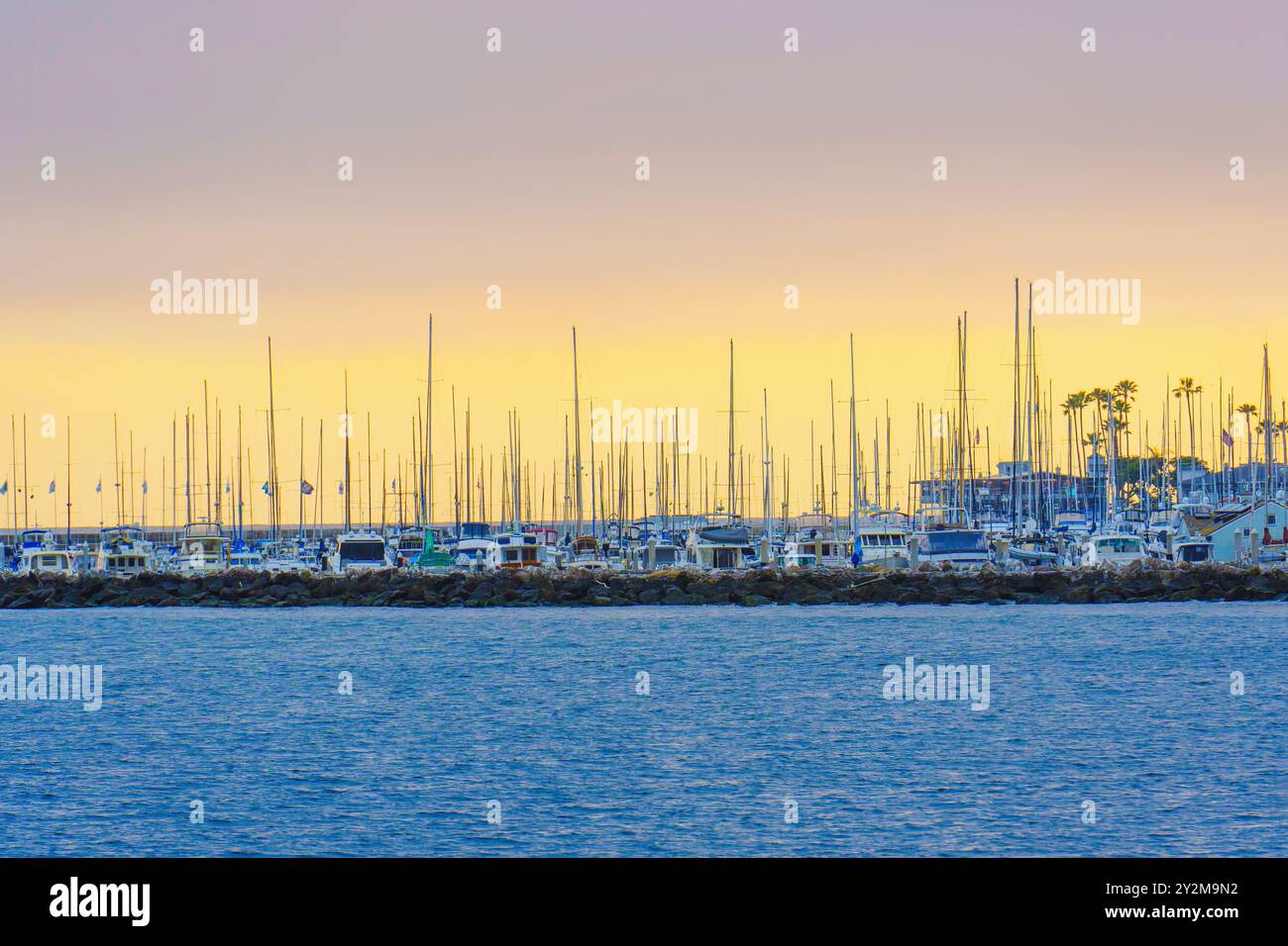 Santa Barbara, California - April 20, 2024: Docked boats at Santa ...