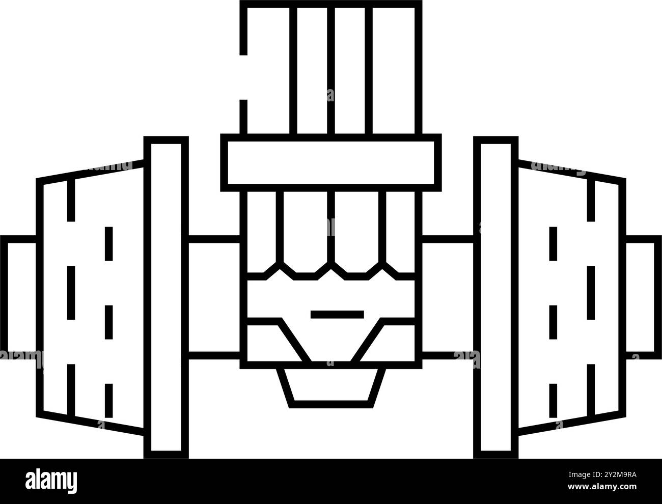 brake testing aircraft line icon vector illustration Stock Vector Image ...