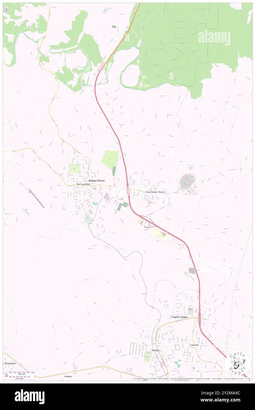 Map of bonne terre Cut Out Stock Images & Pictures - Alamy