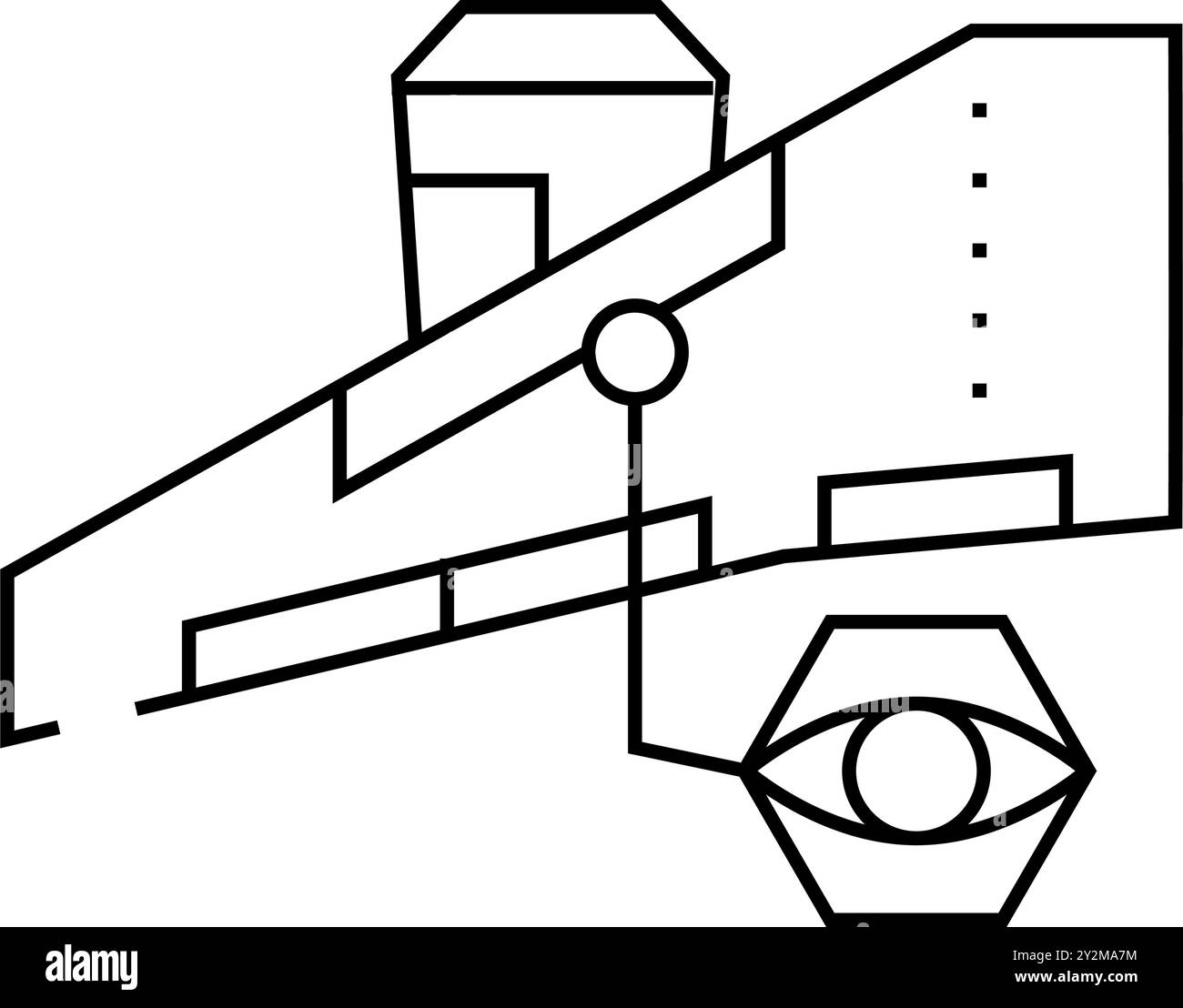 wing inspection aircraft line icon vector illustration Stock Vector ...