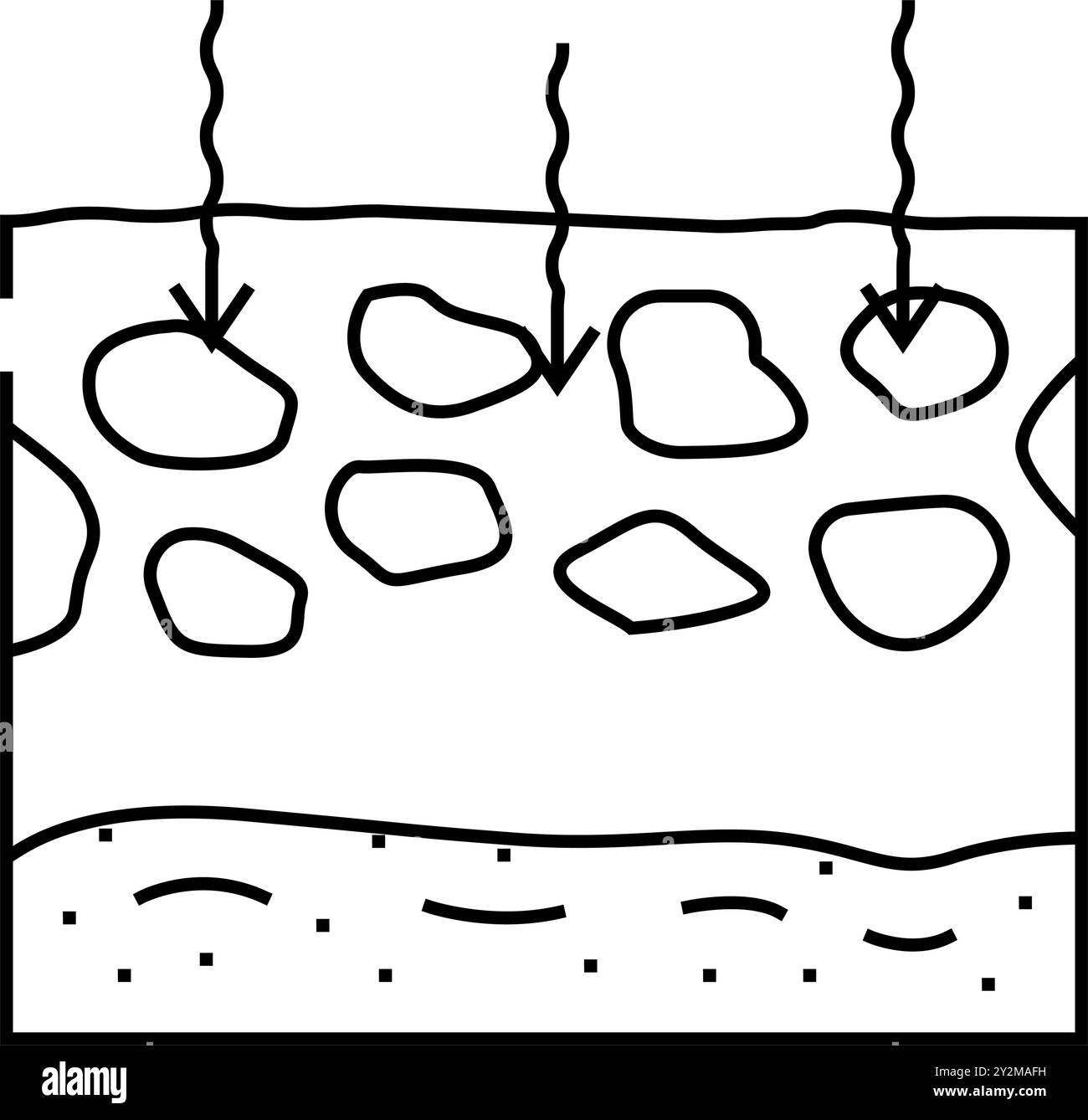 soil permeability hydrogeologist line icon vector illustration Stock ...