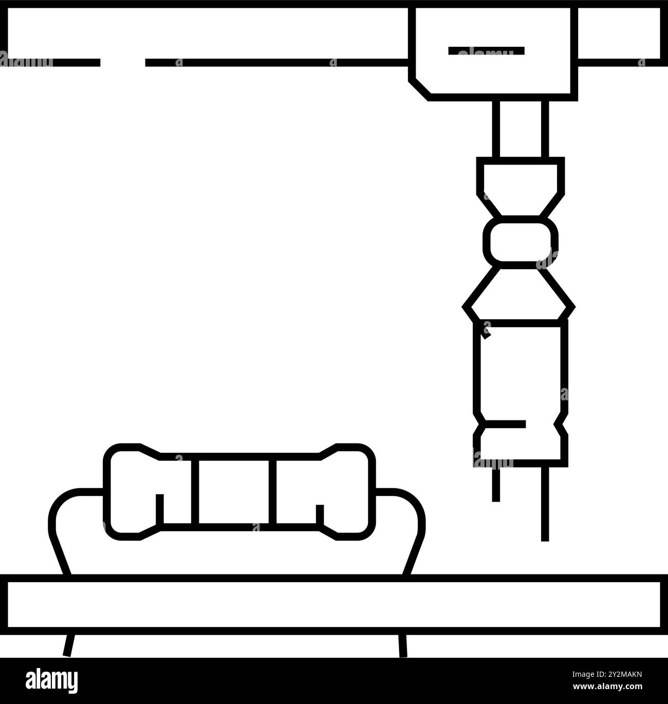 electronic assembly electronics line icon vector illustration Stock ...