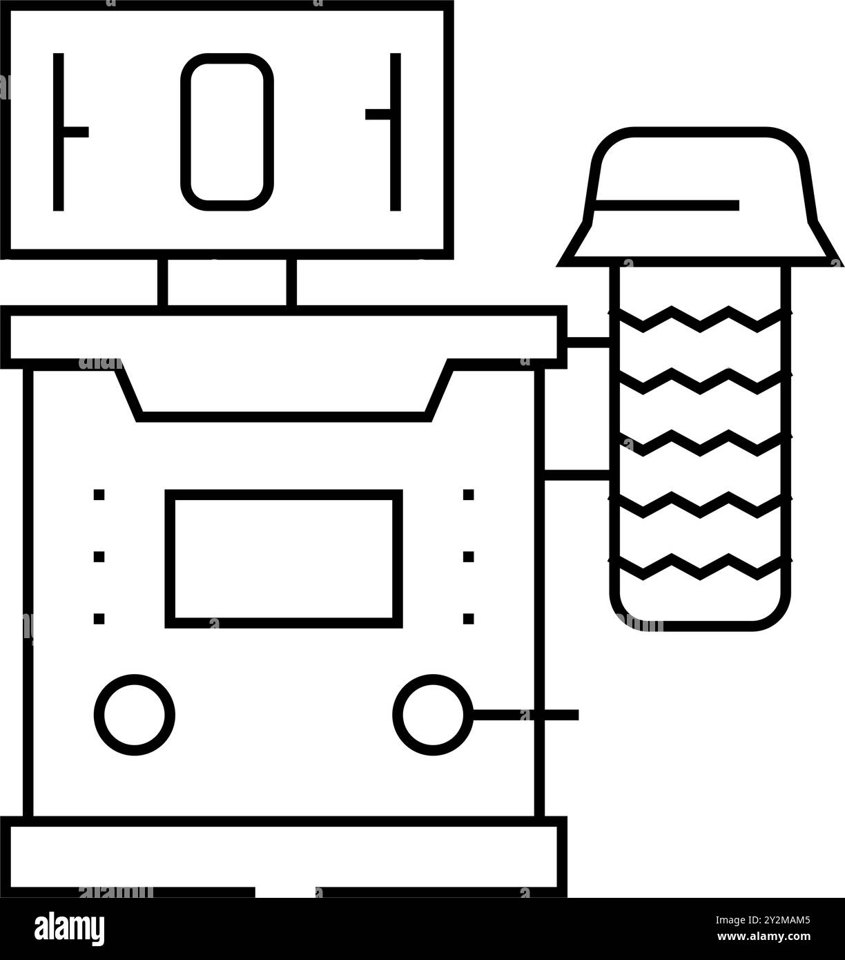 wheel balancing car mechanic line icon vector illustration Stock Vector ...