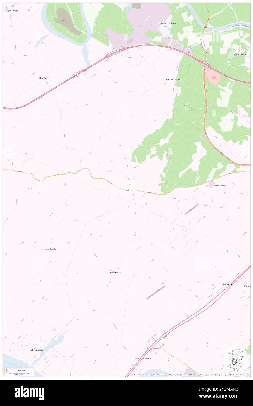 Oral, Roane County, US, United States, Tennessee, N 35 50' 0'', S 84 21 ...