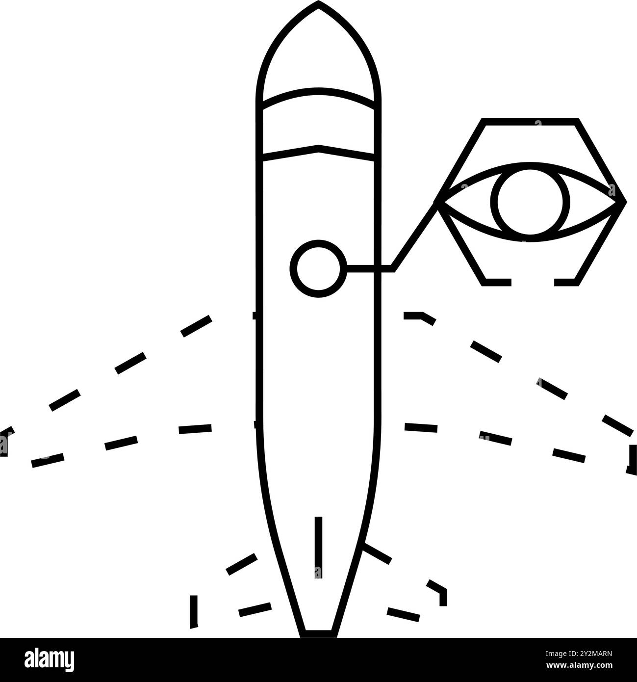 fuselage examination aircraft line icon vector illustration Stock ...