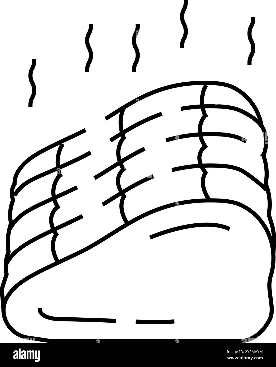 ham smoked line icon vector illustration Stock Vector Image & Art - Alamy