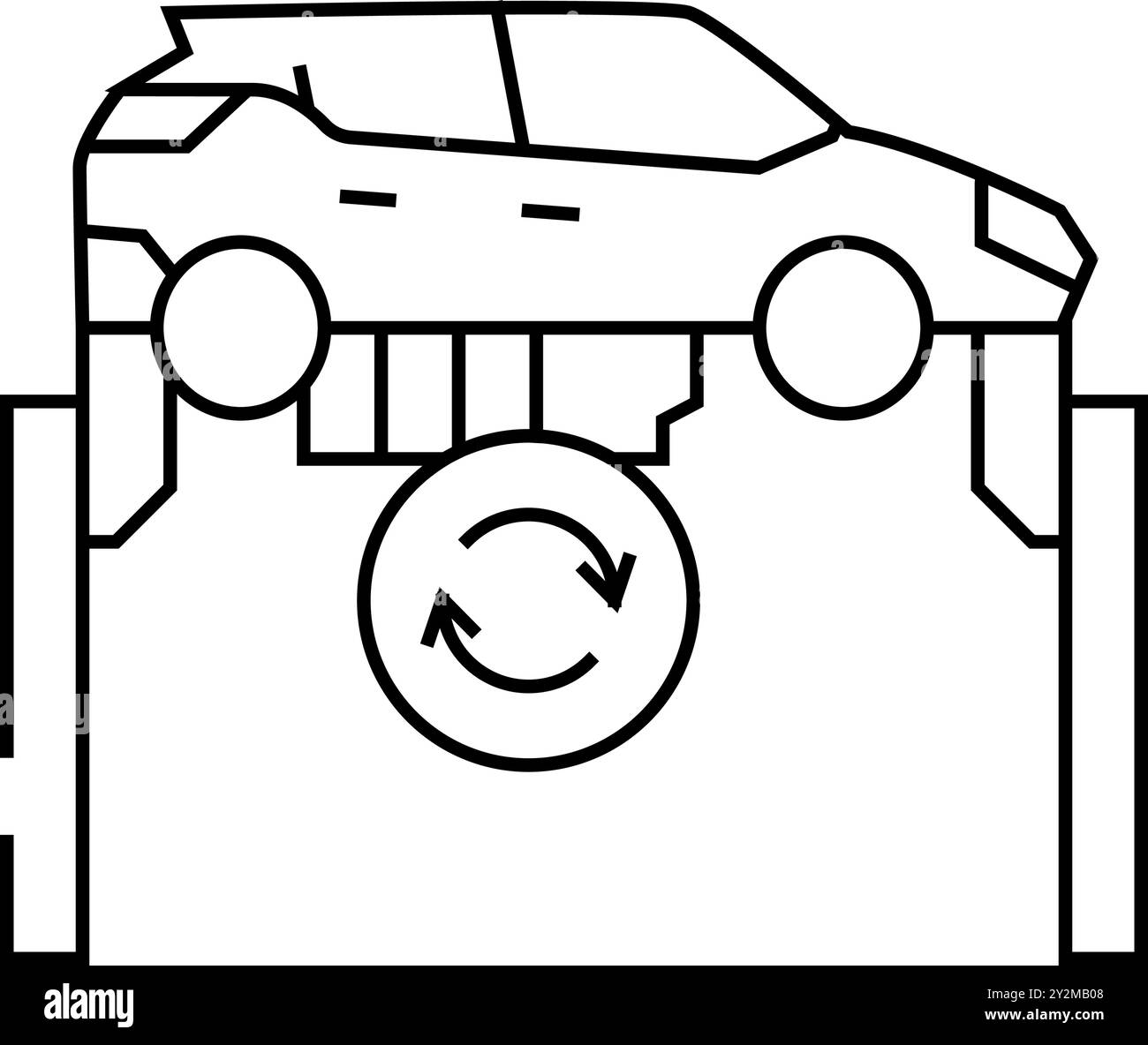 ev maintenance electric line icon vector illustration Stock Vector ...
