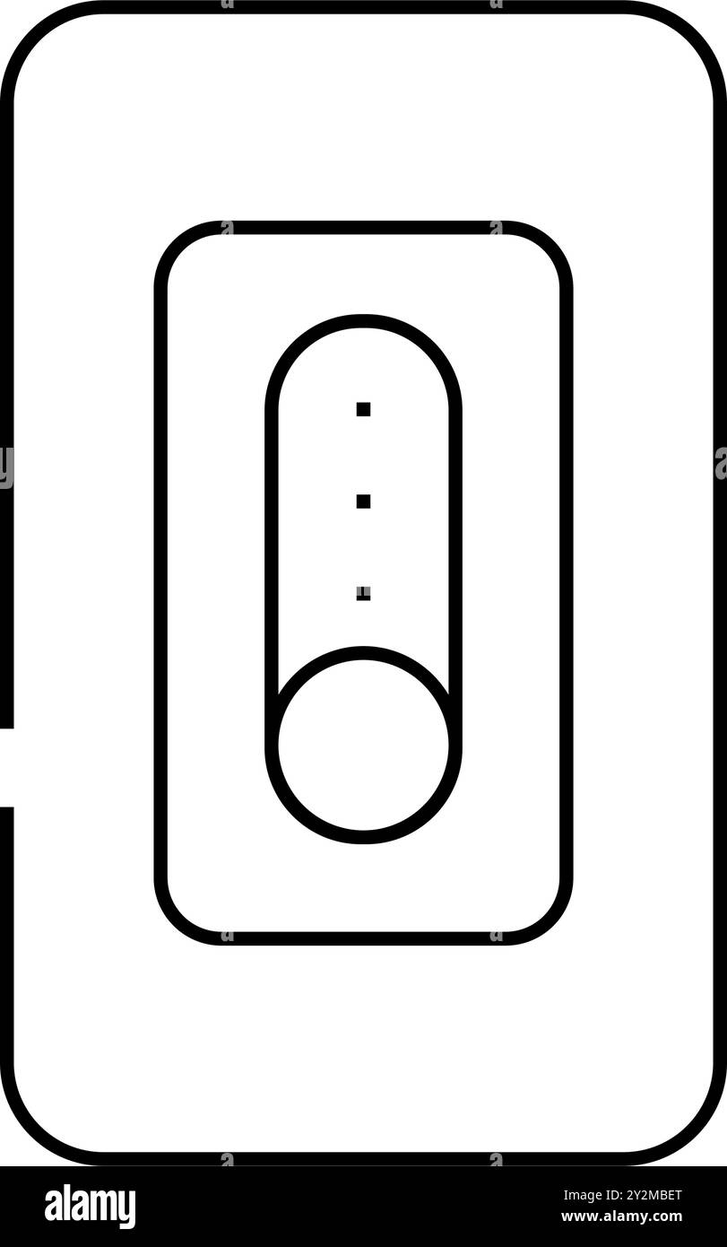 smart dimmer switch home line icon vector illustration Stock Vector ...