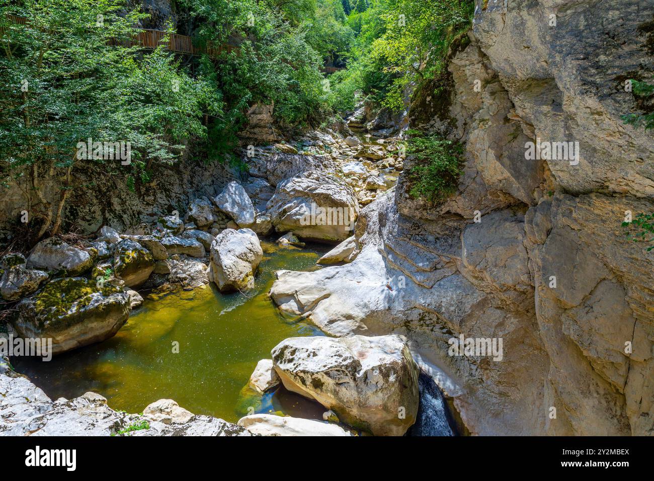 Horma Canyon, Kure Mountains National Park, Kastamonu, Turkey. Wooden ...