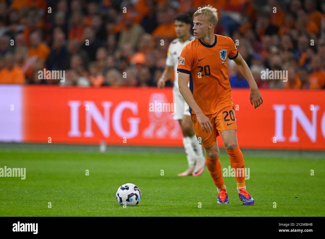 Jan Paul VAN HECKE (NED), action, individual action, football Nations ...