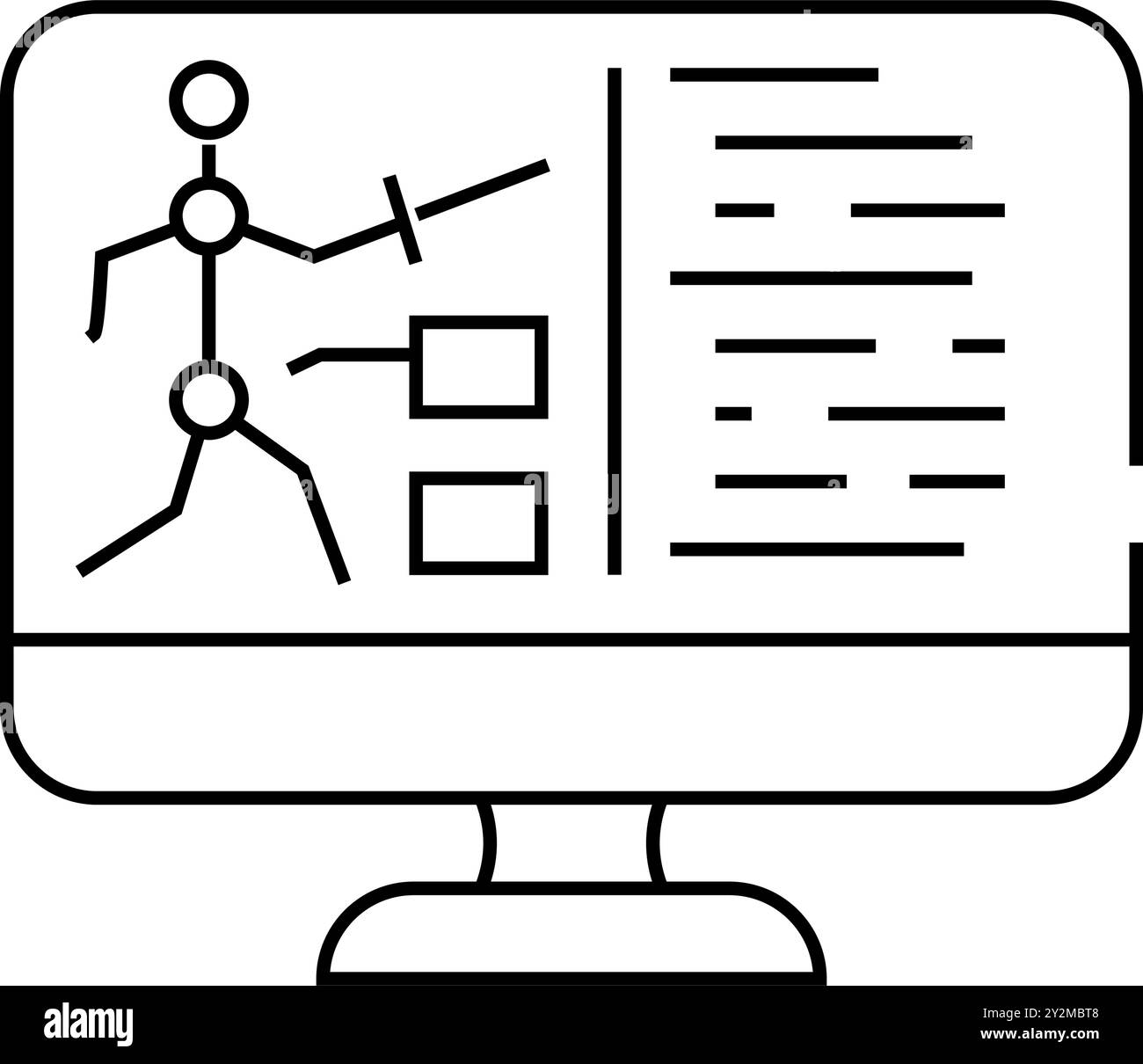 character design game development line icon vector illustration Stock ...