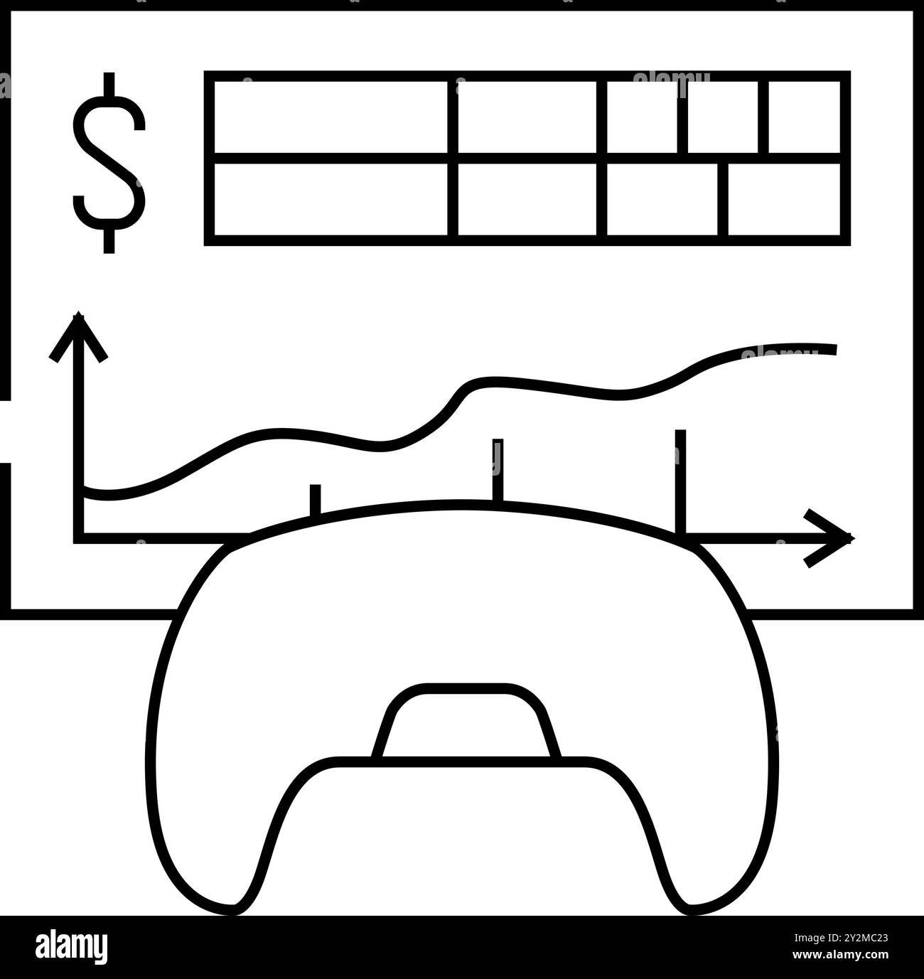 monetization game development line icon vector illustration Stock ...