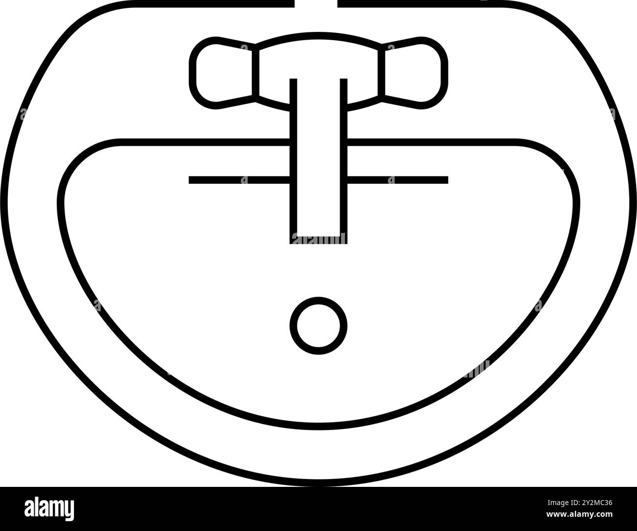 sink top view line icon vector illustration Stock Vector Image & Art ...