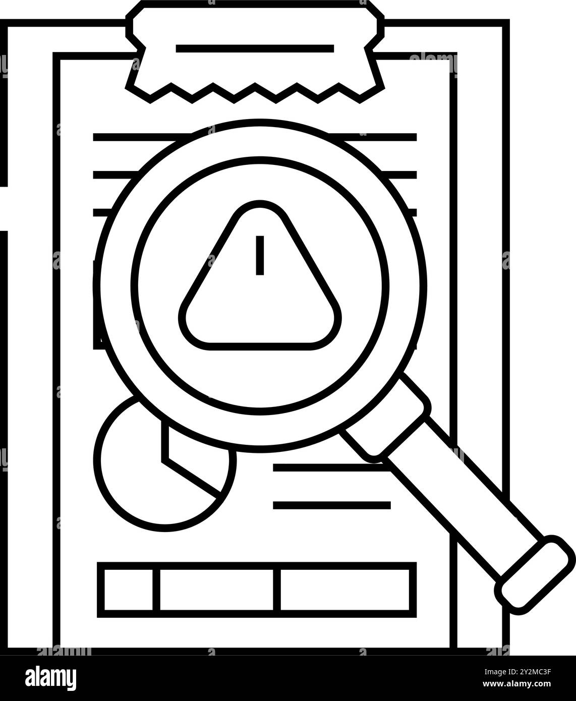 identification risk line icon vector illustration Stock Vector Image ...