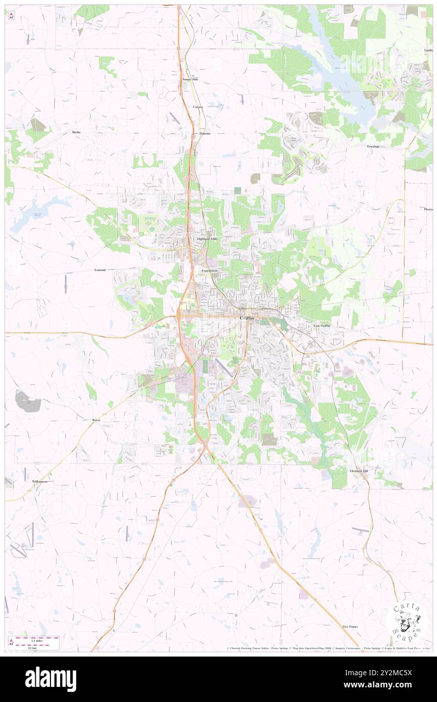 Griffin georgia map hi-res stock photography and images - Alamy
