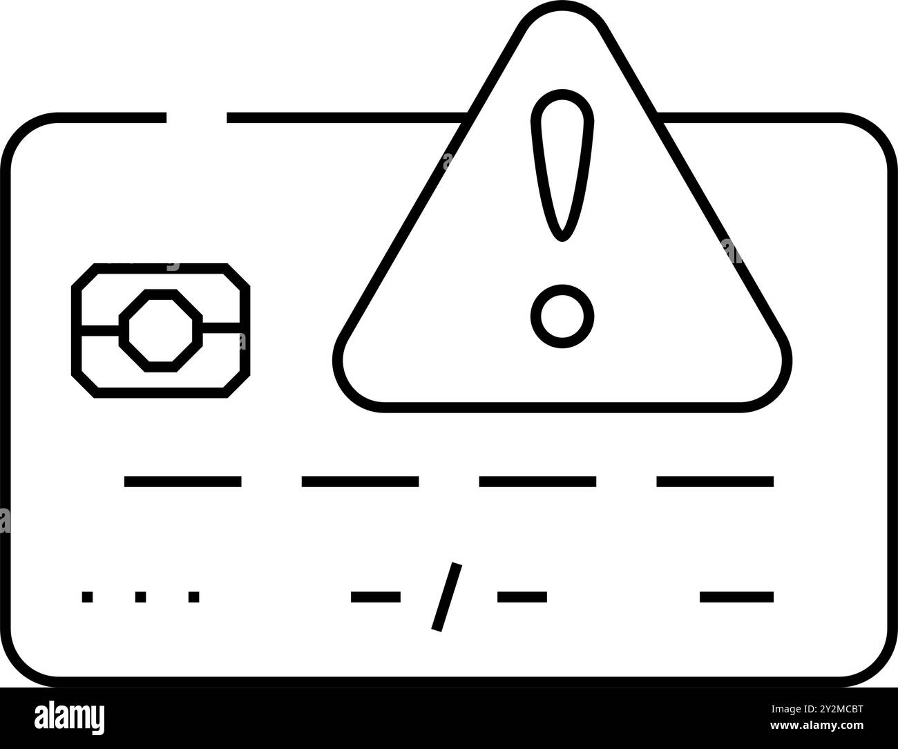 stolen card bank payment line icon vector illustration Stock Vector ...