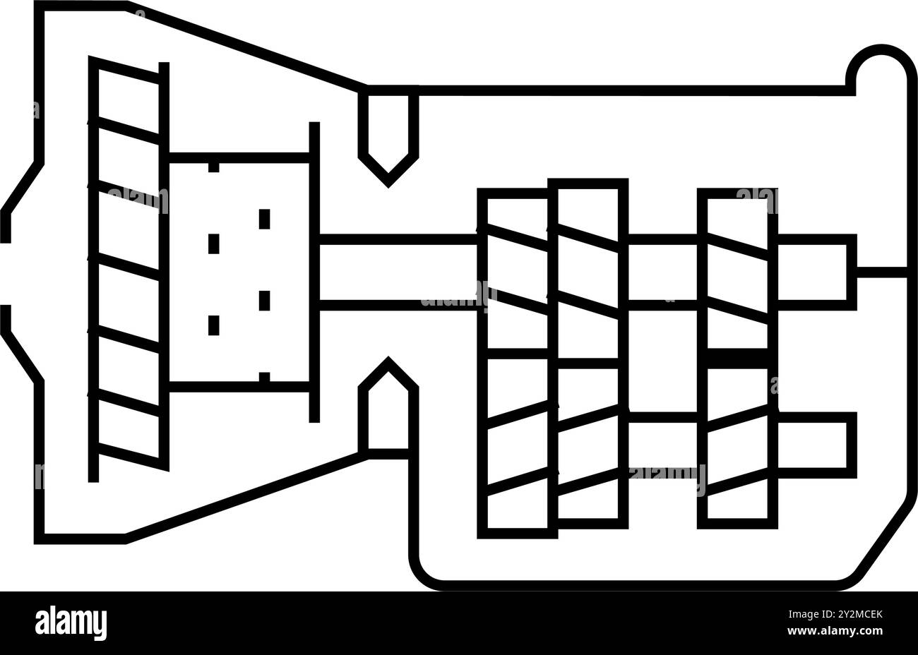 transmission service car mechanic line icon vector illustration Stock ...