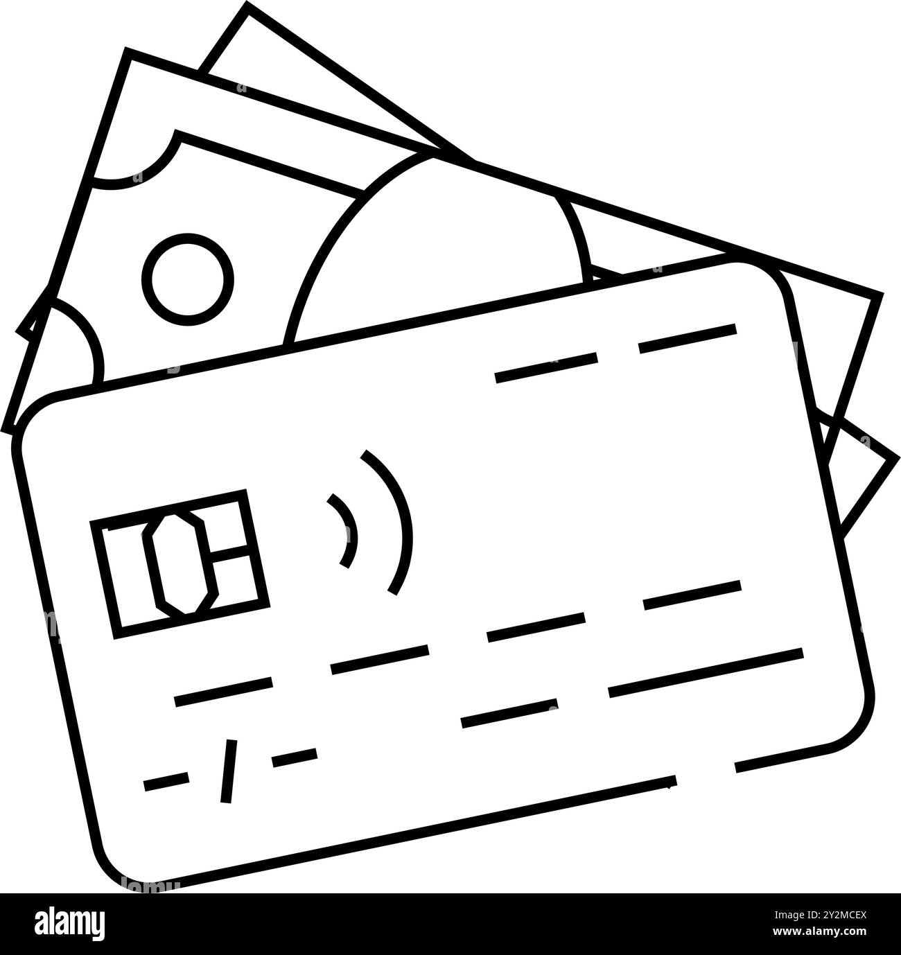 credit card money bank payment line icon vector illustration Stock ...