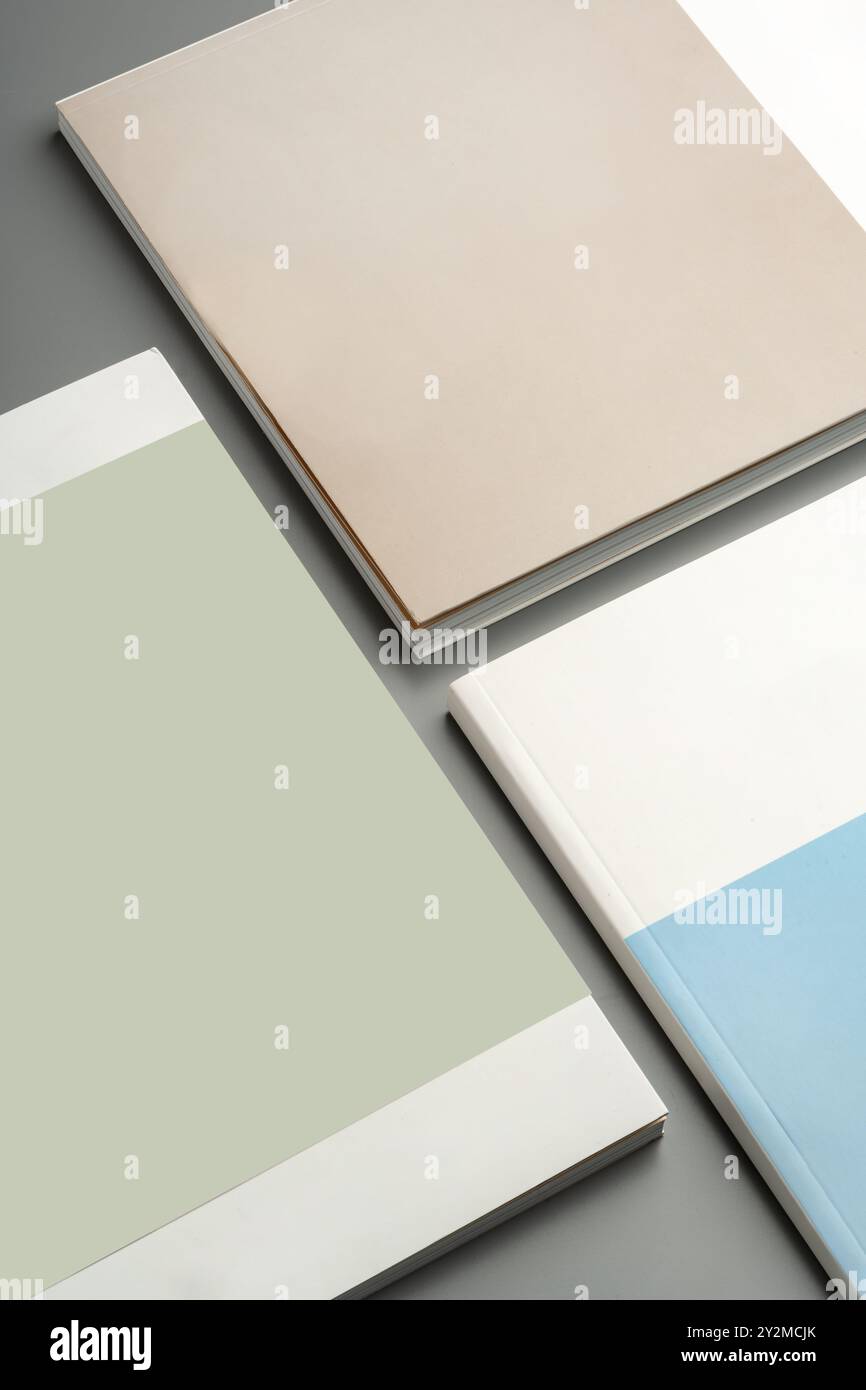 Various color swatches neatly arranged on a gray surface showcasing ...