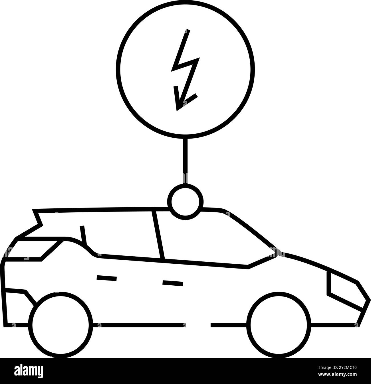electric vehicle line icon vector illustration Stock Vector Image & Art ...