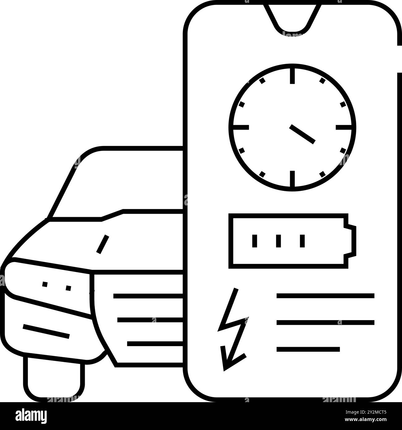 charging time electric line icon vector illustration Stock Vector Image ...