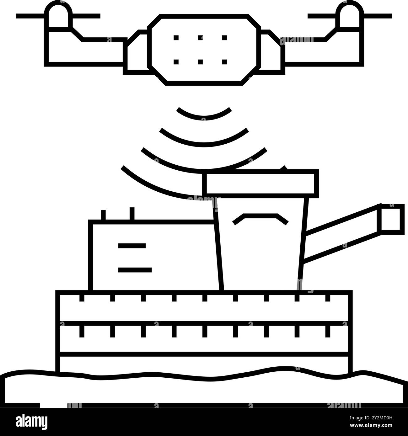 precision agriculture line icon vector illustration Stock Vector Image ...