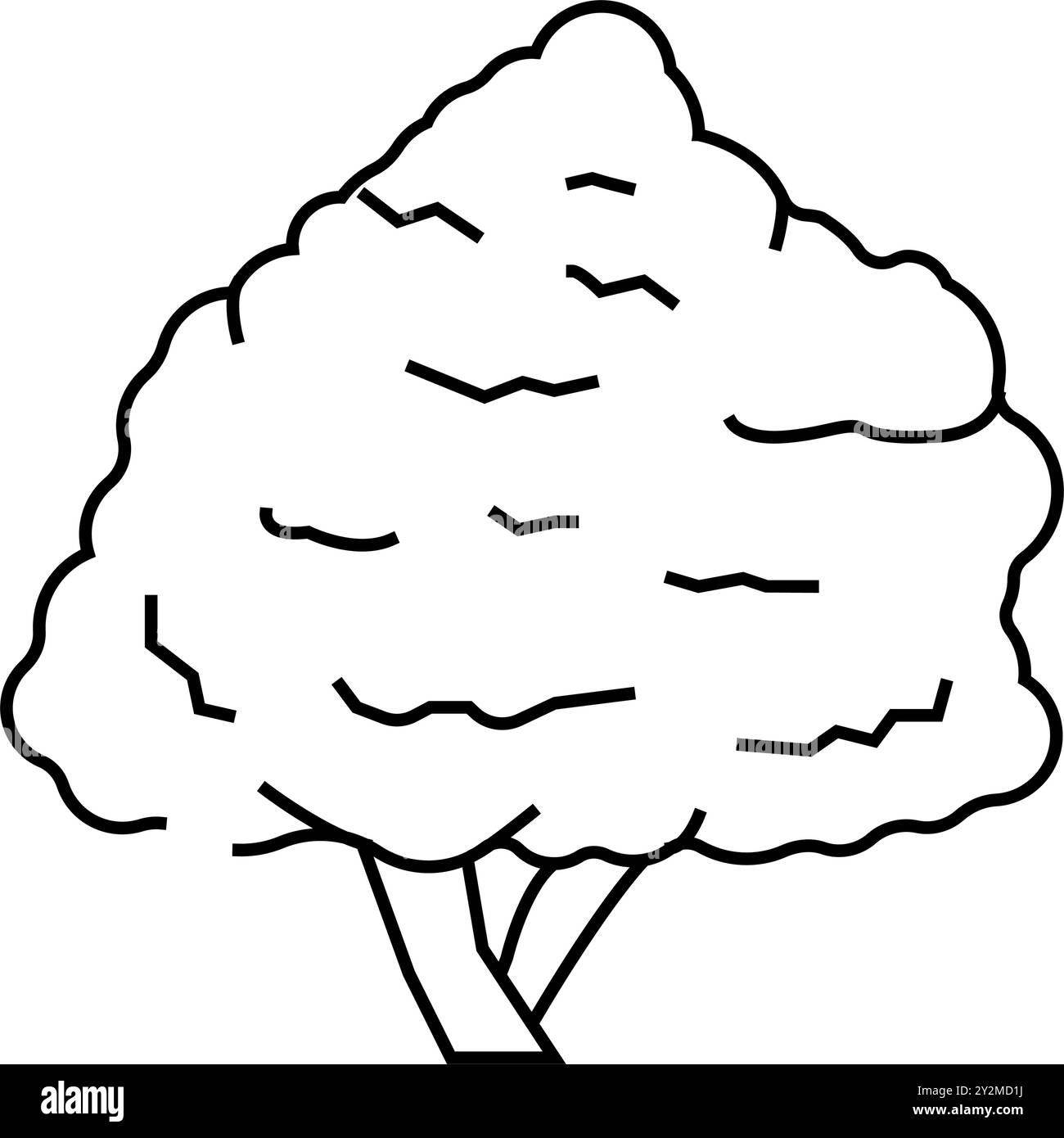 fig tree jungle amazon line icon vector illustration Stock Vector Image ...