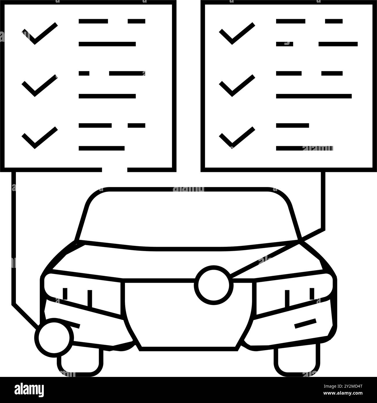 car inspection mechanic line icon vector illustration Stock Vector ...
