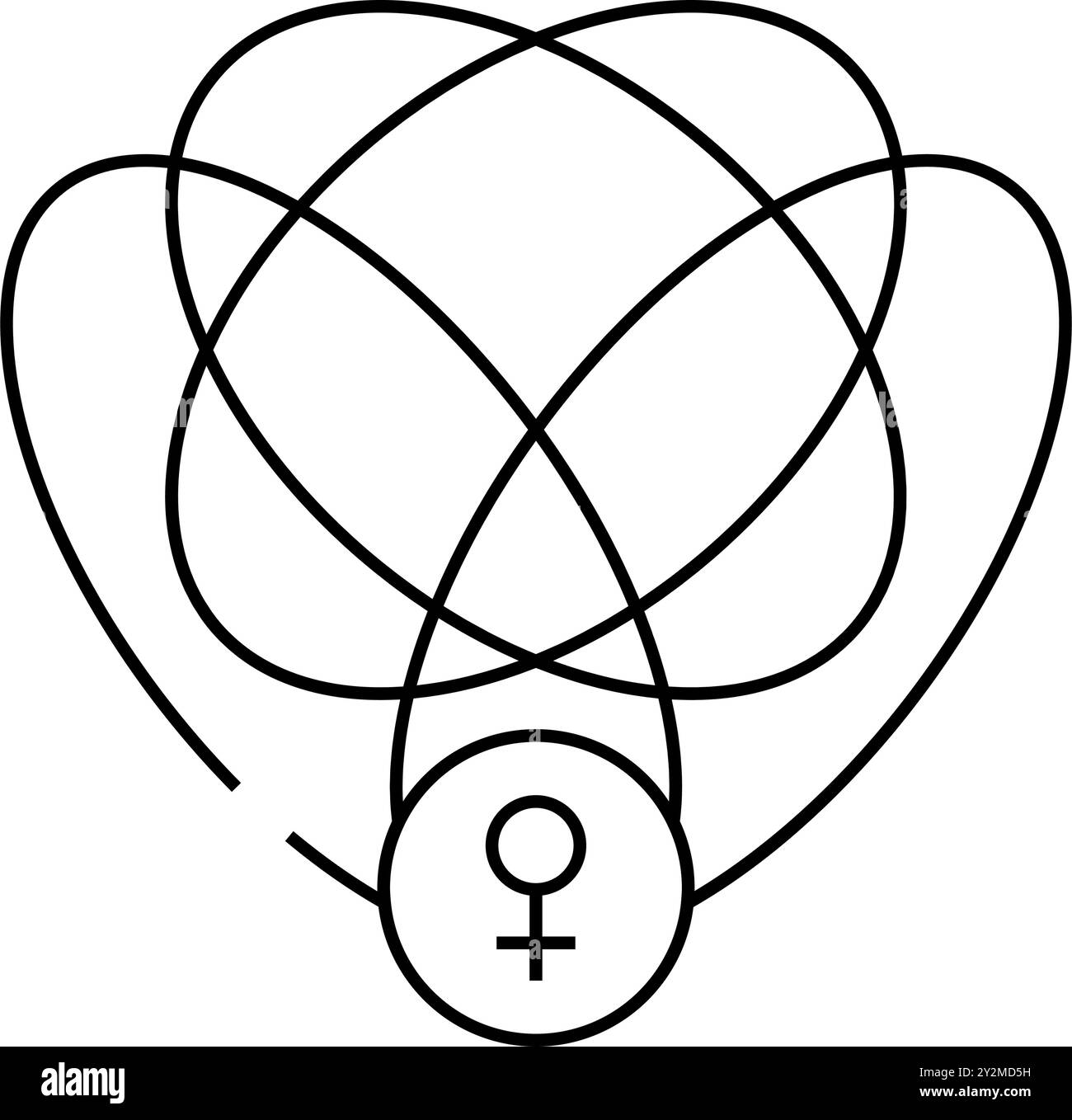 intersectional feminism woman line icon vector illustration Stock ...