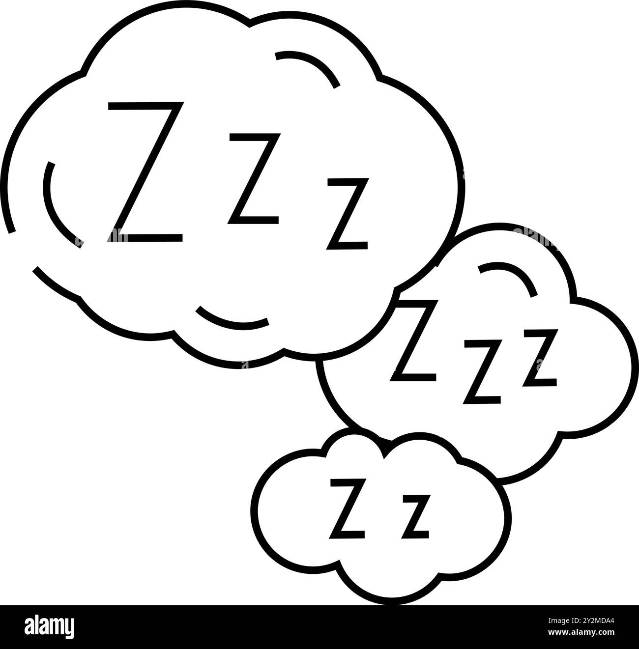 snoring sleep night line icon vector illustration Stock Vector Image ...