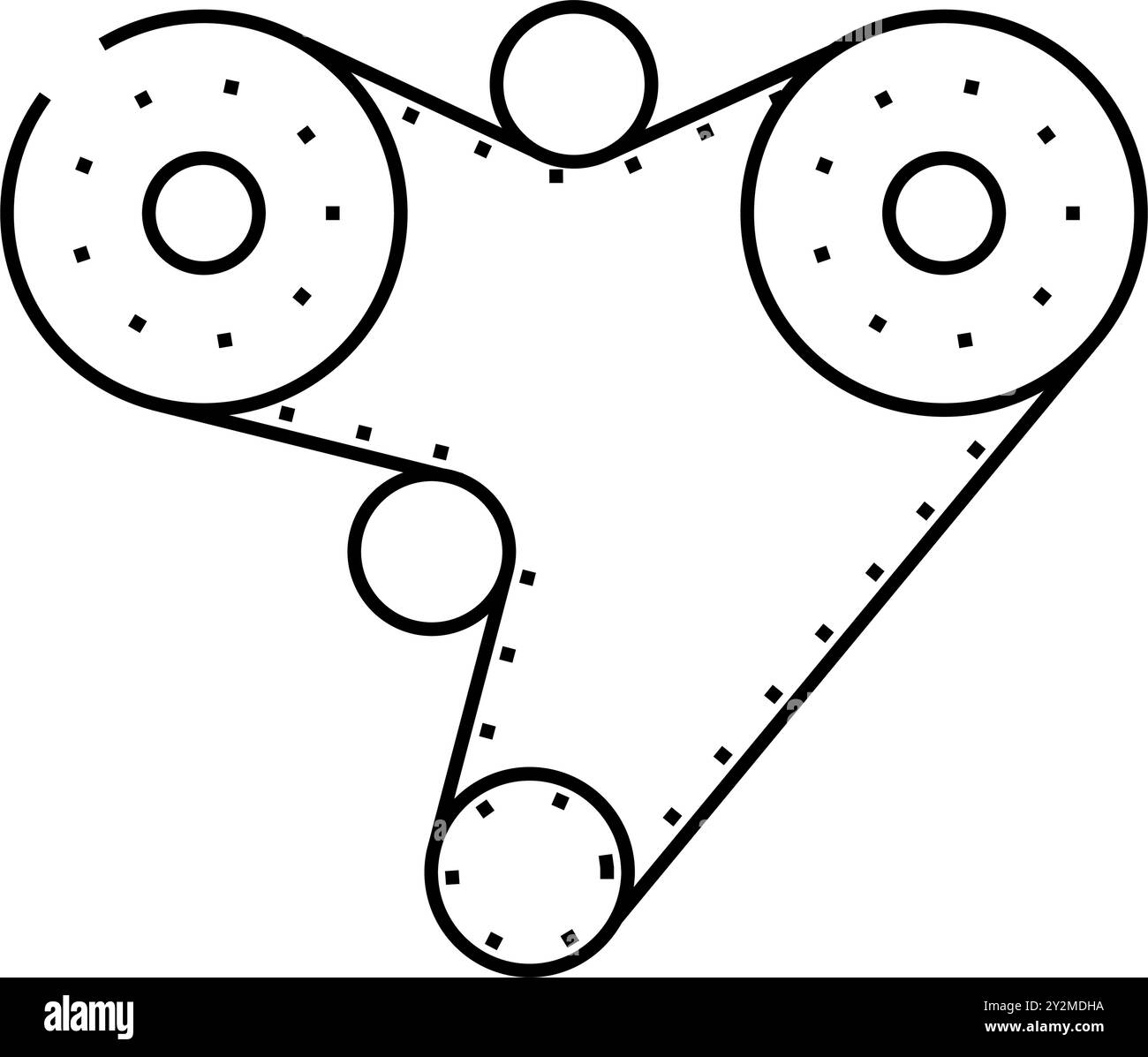 timing belt car mechanic line icon vector illustration Stock Vector ...