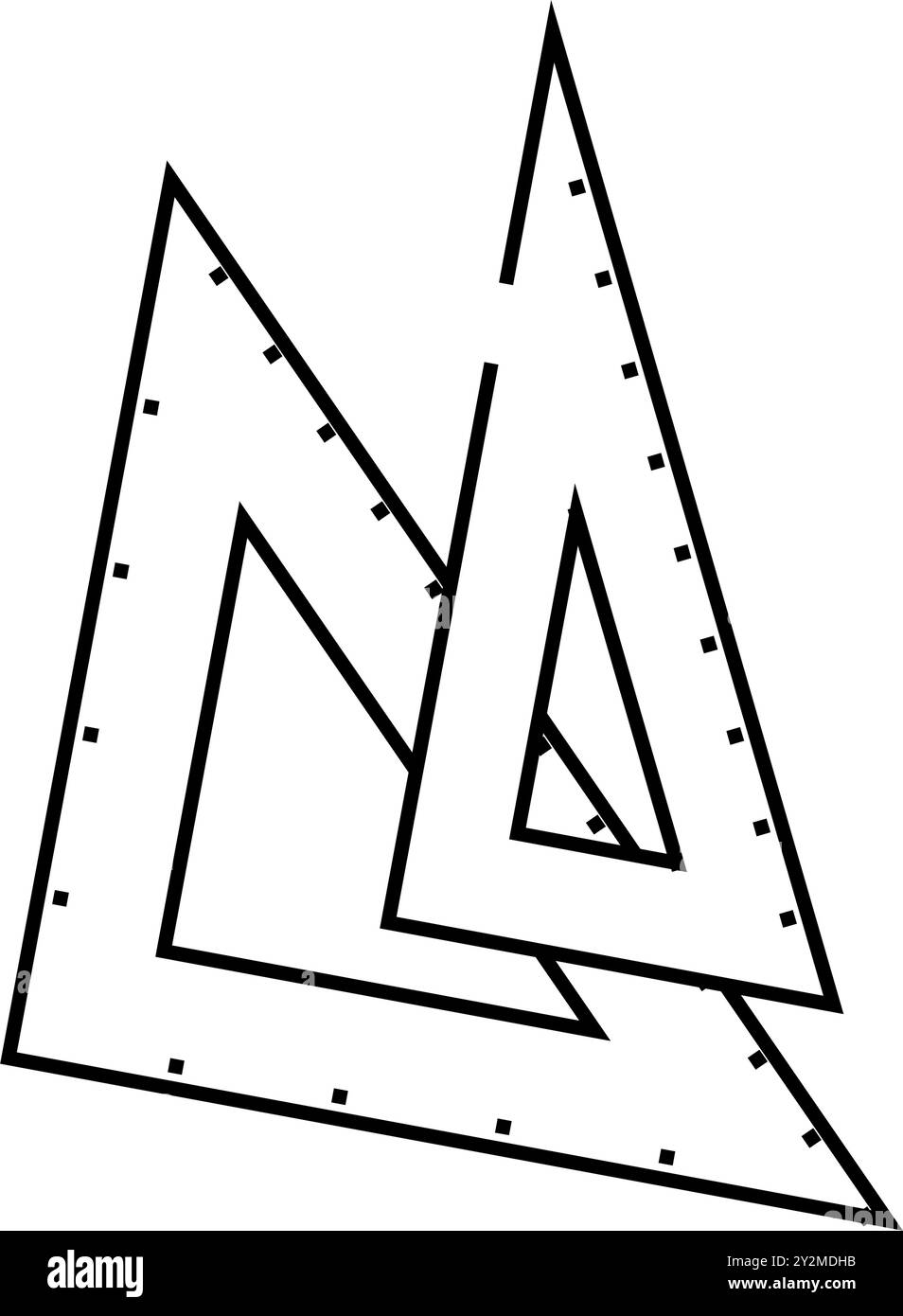 drafting triangle architectural drafter line icon vector illustration ...
