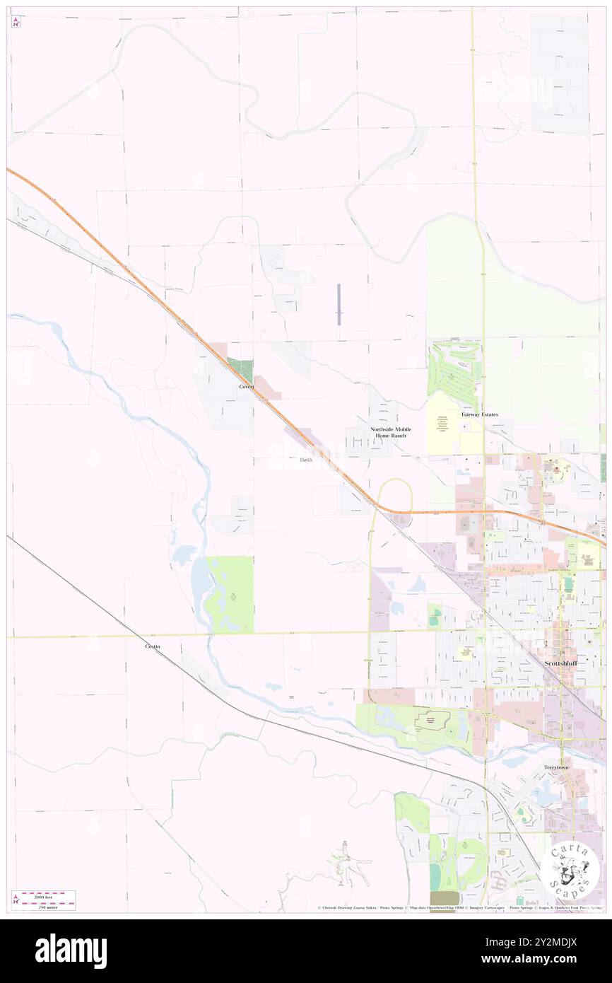 Map of scotts bluff Cut Out Stock Images & Pictures - Alamy