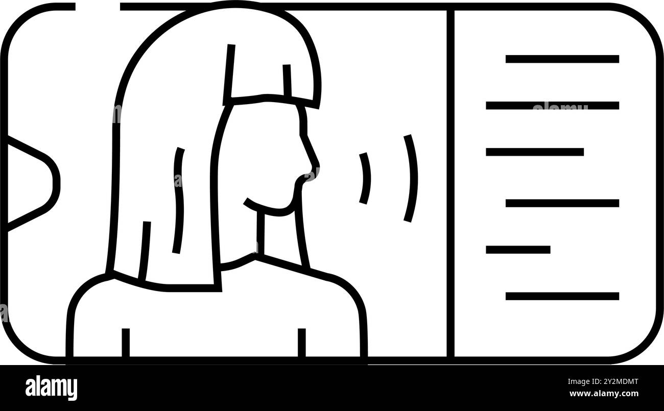 influencer collaboration social media line icon vector illustration ...