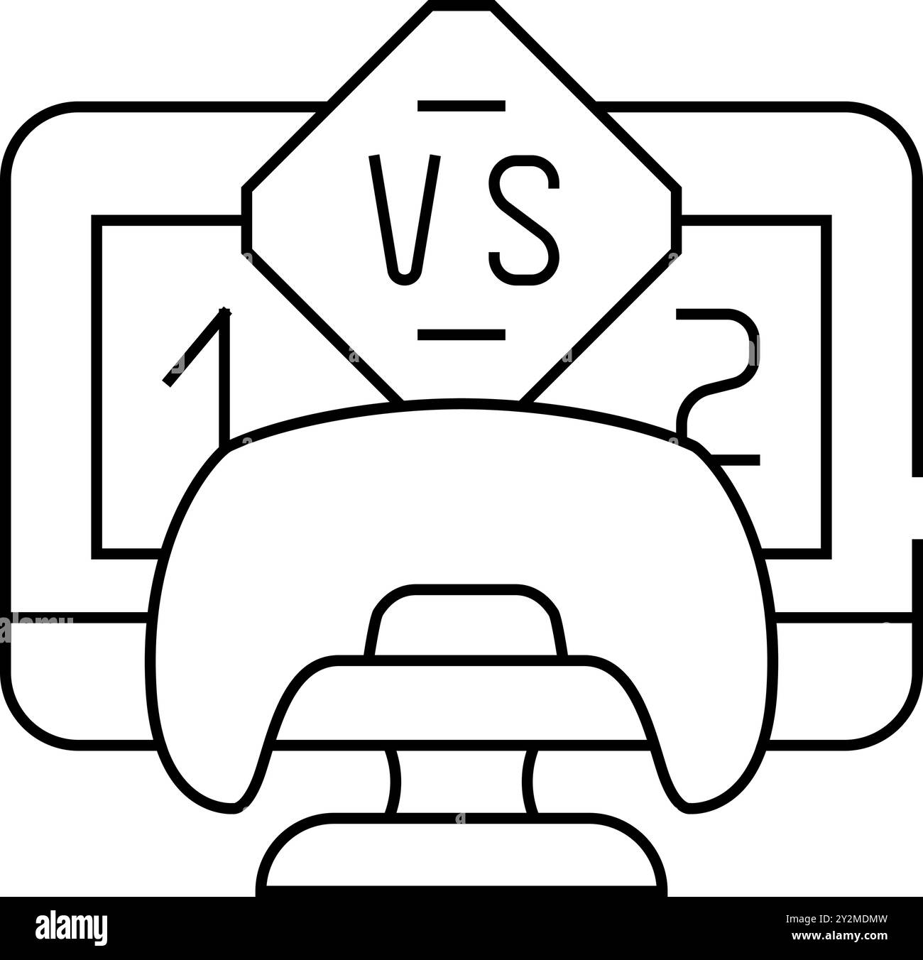 multiplayer games game development line icon vector illustration Stock ...