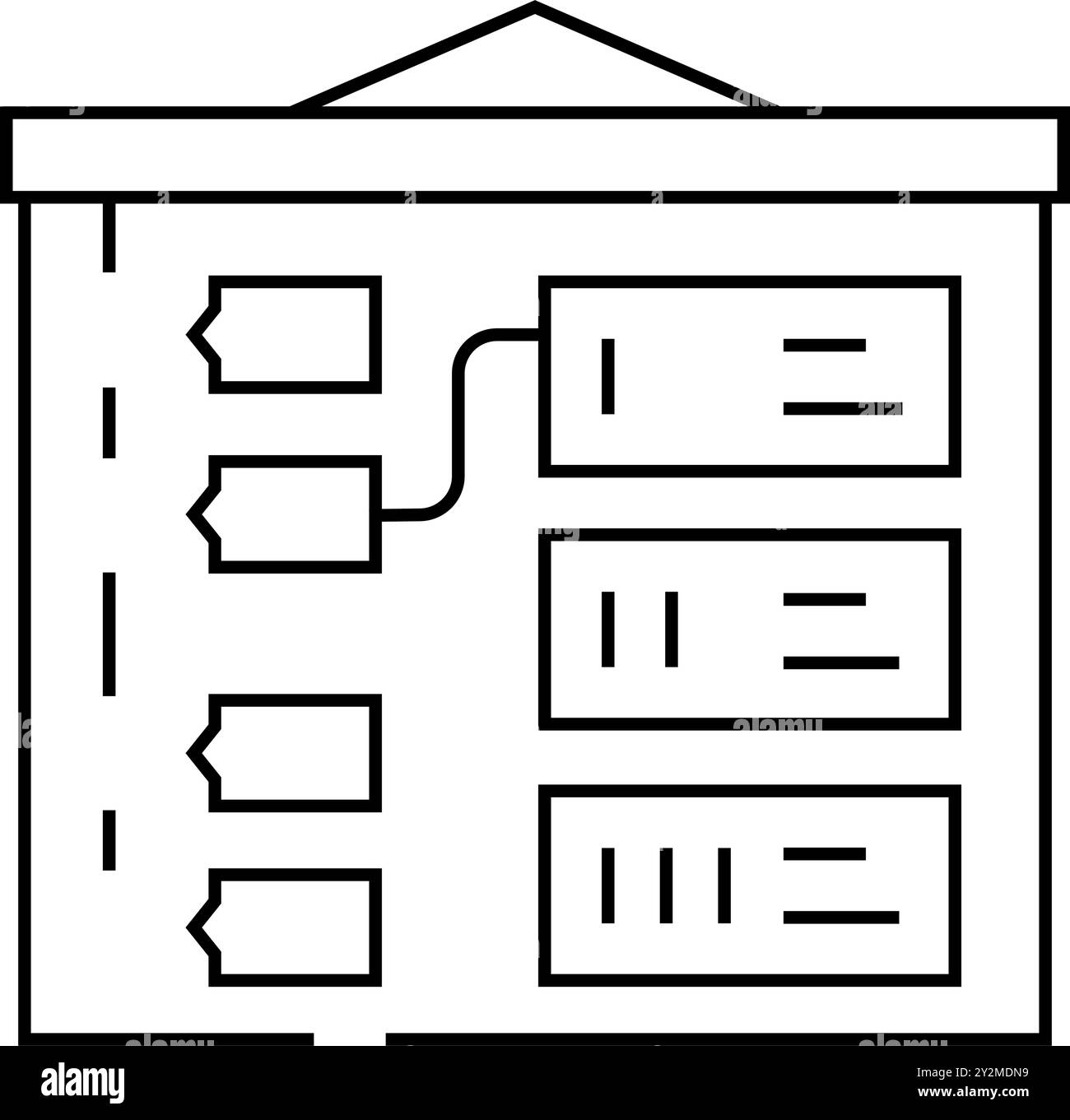 storyboard creation game development line icon vector illustration ...