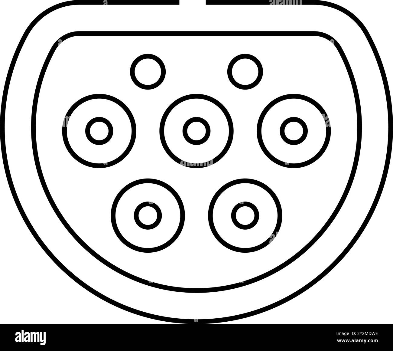 ev charging plug electric line icon vector illustration Stock Vector ...