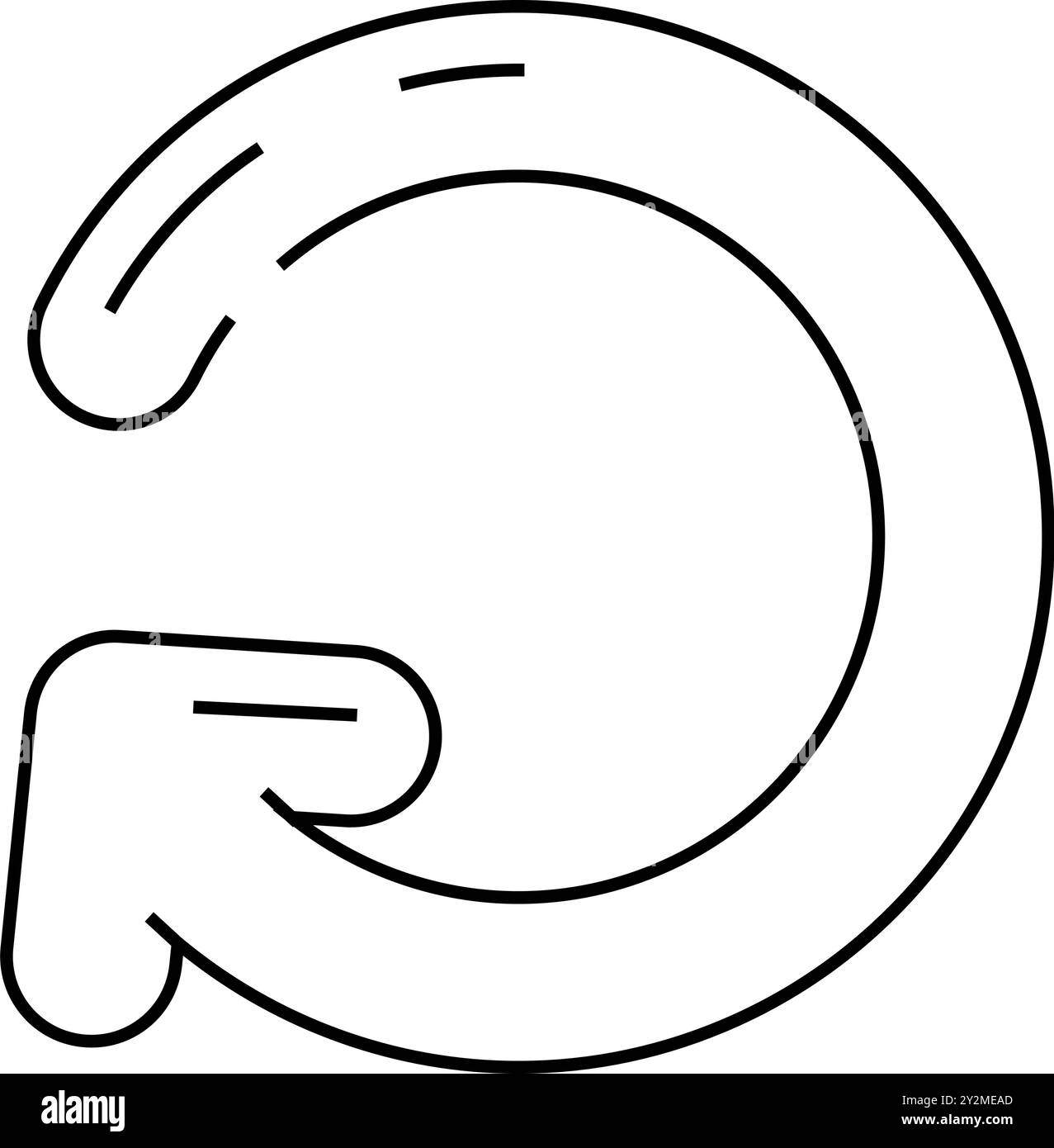 circular arrow cyclic operation line icon vector illustration Stock ...