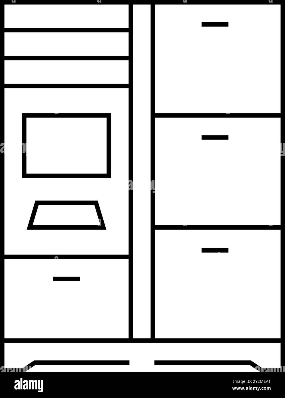 smart lockers autonomous delivery line icon vector illustration Stock ...