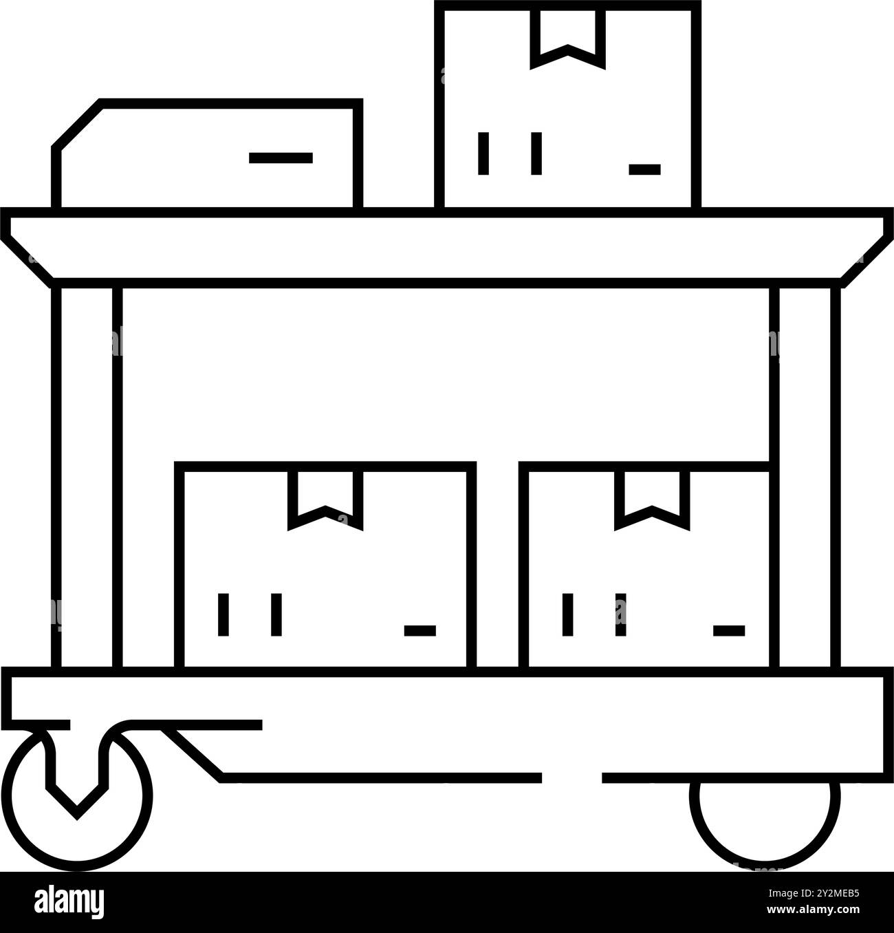 autonomous cart line icon vector illustration Stock Vector Image & Art ...