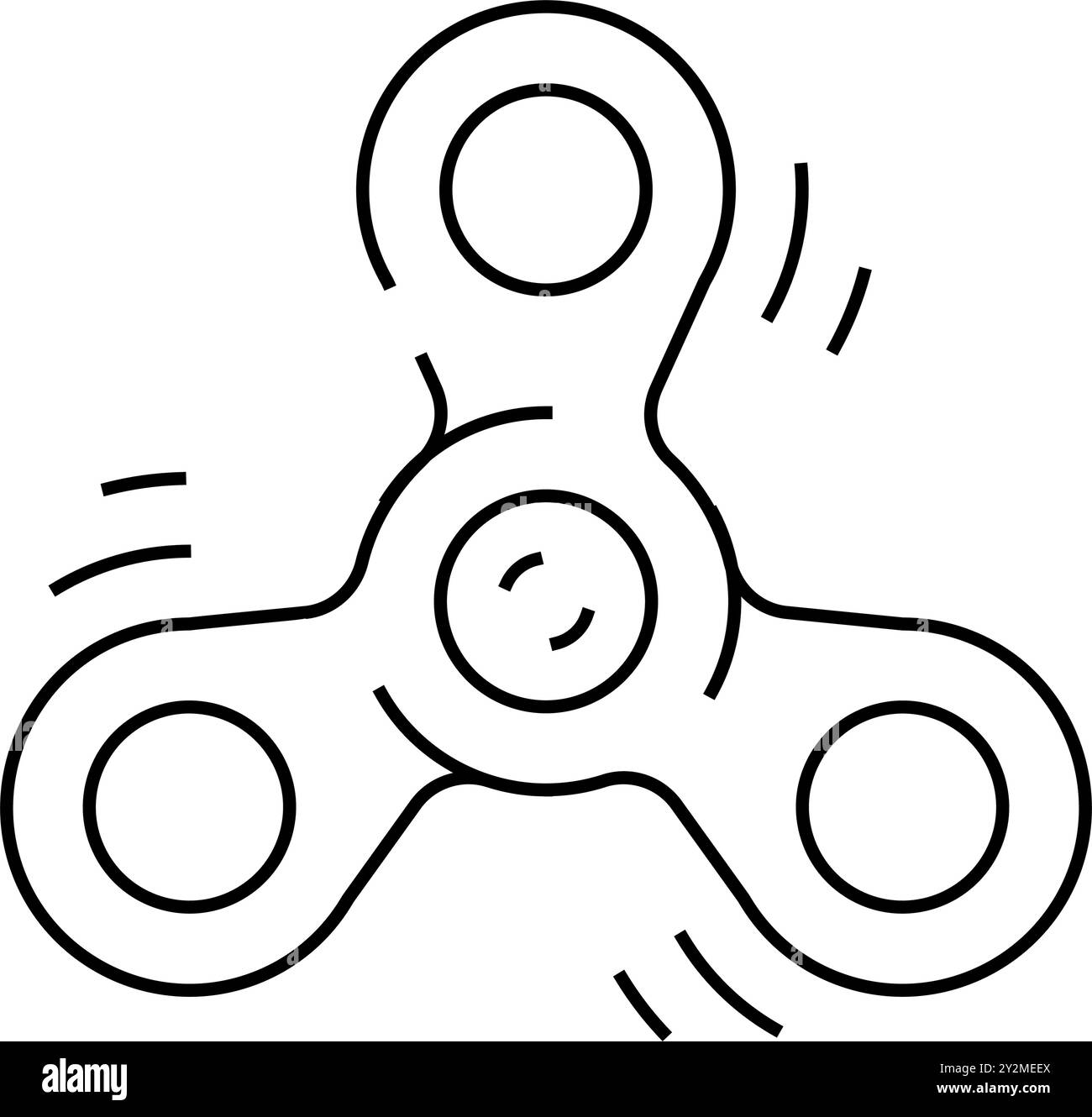 fidget spinner fidget toy line icon vector illustration Stock Vector ...
